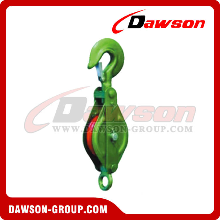 Closed Type Pulley Block Single Sheave With Hook, Snatch Pulley Blocks ...
