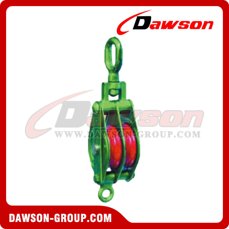 Closed Type Pulley Block Double Sheave With Eye, Single Pulley Blocks ...