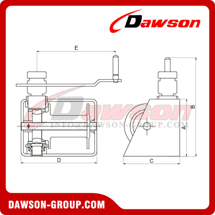 DSHW-A TYPE 150kg-2000kg Hand Spur Gear Winch, DSHW-AB Hand Worm Gear ...