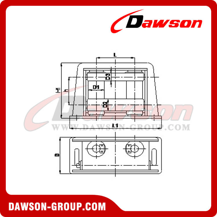 JIS F-2026 Horizontal Fairlead Roller Type A 4 Rollers, Cast Steel Fairlead Roller for Marine ...