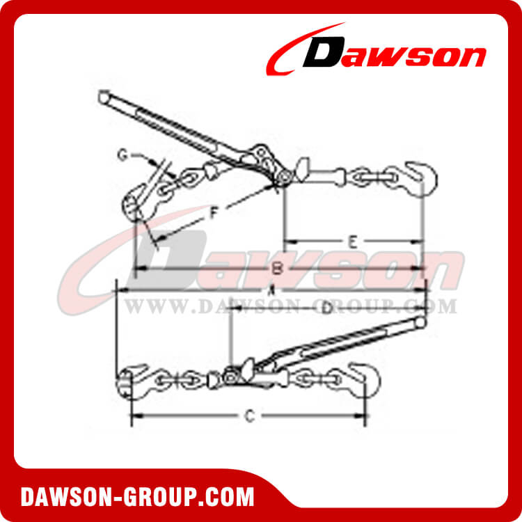 Walking Load Binders, Forged Steel Ratchet Load Binder - Dawson Group ...