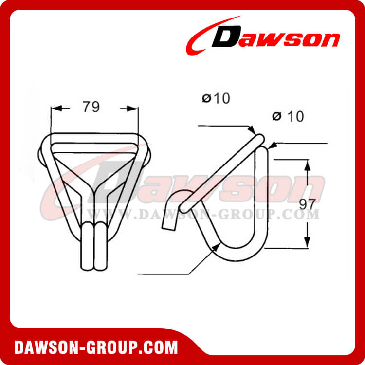 B/S 10000KG/22000LBS Swan Hook, Zinc Plated Heavy Duty Swan Hook ...