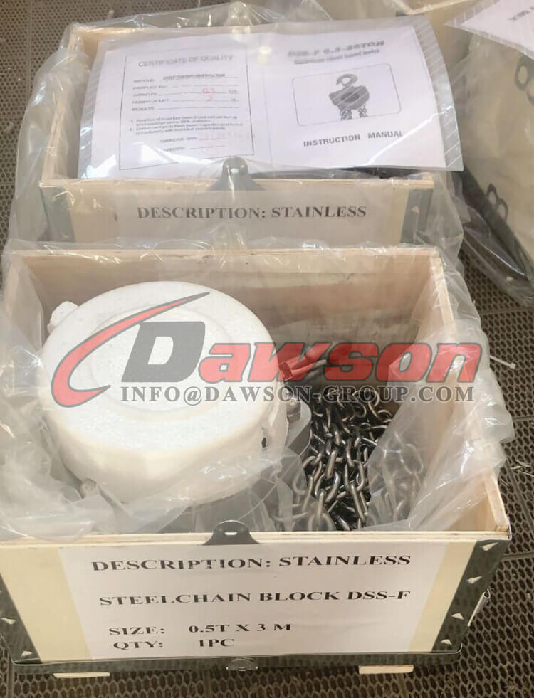 DS-ST-C Stainless Steel Chain Hoist, SS Chain Block, Manual Chain Hoist ...