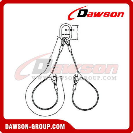 WS72-TTD Flemish Eye Splice Wire Rope Slings, wire rope cable lifting ...