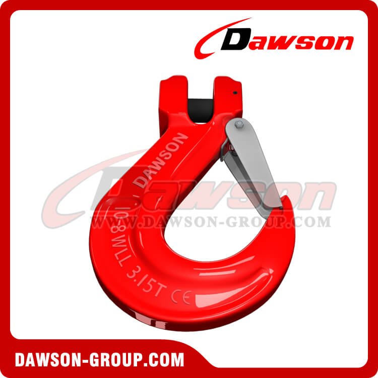 G80 / Grade 80 Clevis Sling Hook with Cast Latch for Crane Lifting ...