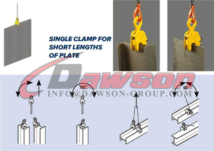 Vertical Plate Clamp for Lifting with Safety Lock, Standard Plate ...