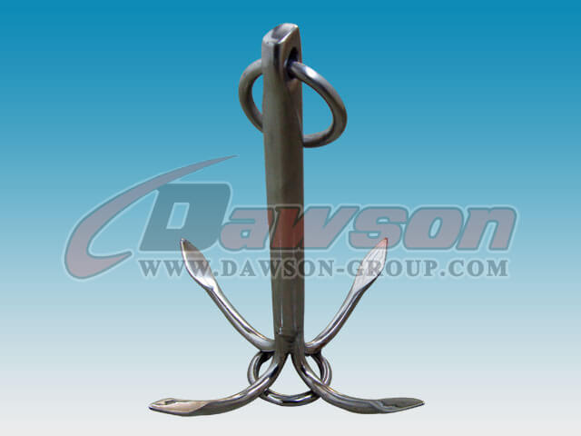 Stainless Steel Three Flukes Grapnel Folding Anchor / SS Three Claws ...