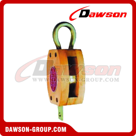 Wood Guy Block With Fixed Bow, snatch block, wood guy block with fixed ...