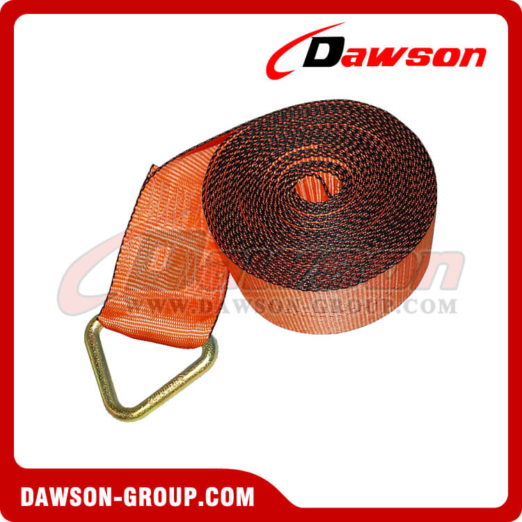 4 inch Custom Winch Strap with Flat Hook and Edge Protector, 4 ...