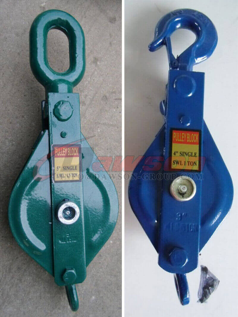 DSPB-F1 Heavy Duty Single Open Hook Pulley for Lifting, Single Wheel ...