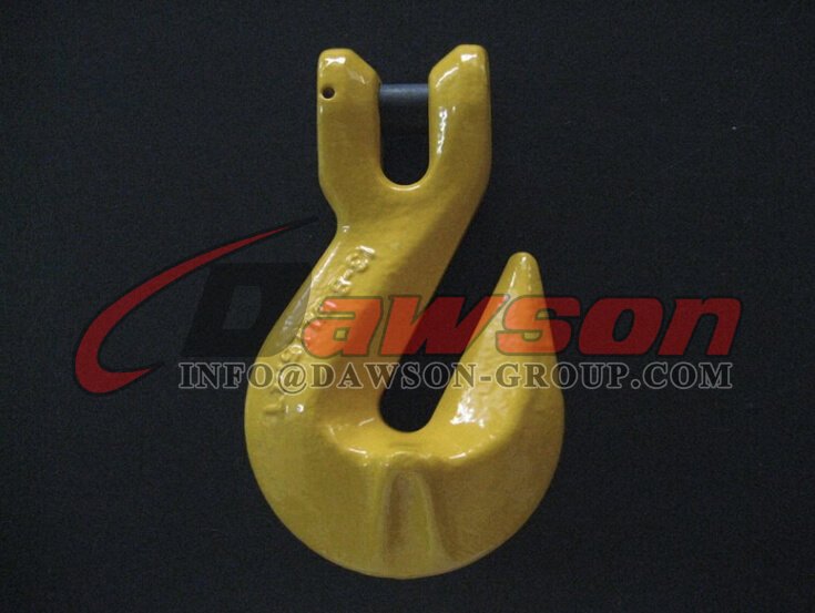 G80 / Grade 80 Deep Throat Clevis Grab Hook for Lifting Chain, Forged Alloy Steel Clevis Grab ...