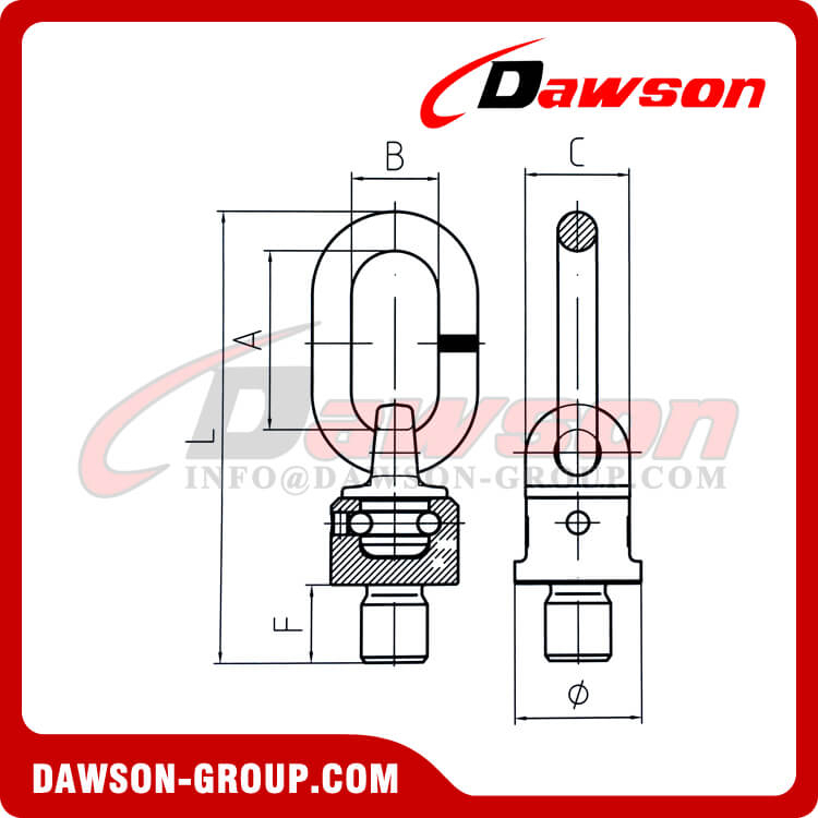 DS912 G80 Universal Revolving Ring, Grade 80 Powder Plastified Screw ...