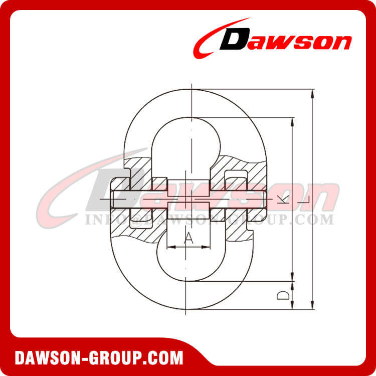 DS387 G80 / Grade 80 WLL 2T Coupling Connecting Link for Assembly Chain ...