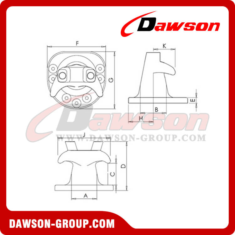 Marine Ship Horn Type Double Bitt Bollard, Horn Type Bollards, Mooring ...