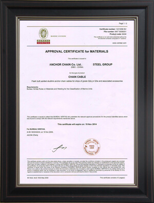 Certificates of Ratchet Straps, Tie Down Lashing, Lifting Chains ...