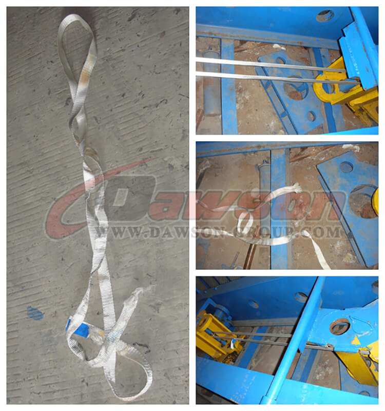 Polyester One Way Slings for Lifting, Crane Lifting Slings, Disposable ...