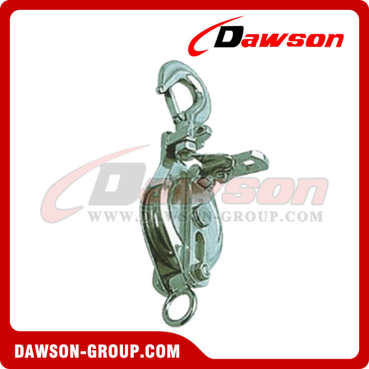snatch blocks, close type block with double wheel, stainless steel ...