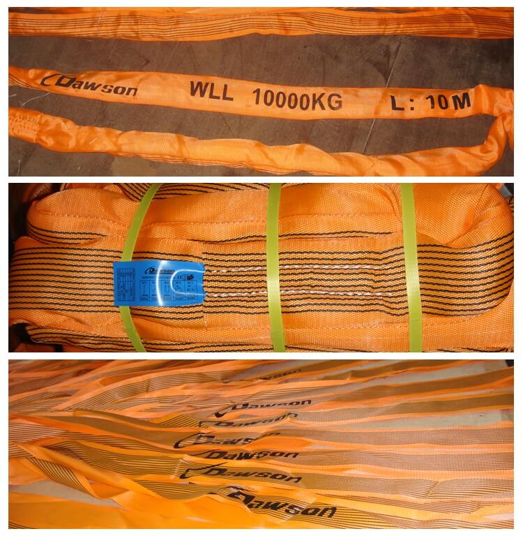 WLL 10T Polyester Round Slings AS 4497, 10000KG Textile Endless Type ...