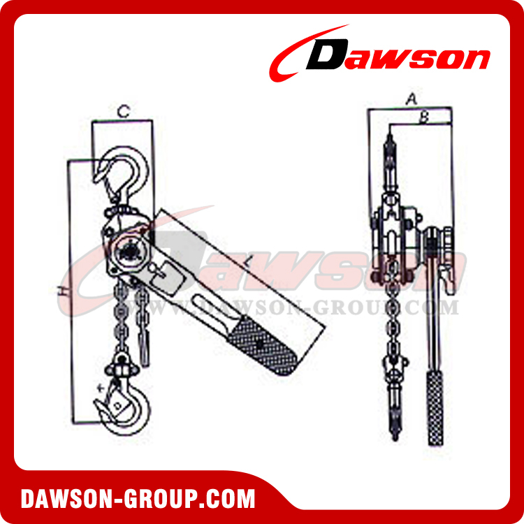 DS-HSH-0.25T 0.25T Lever Block, 250kg Lever Hoist for Lifting Goods ...