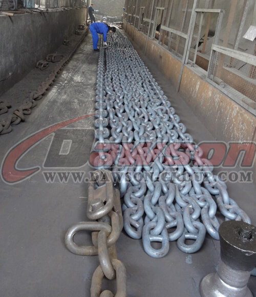 76mm U2 U3 Hot Dip Galvanized or Painted Black Stud / Studless Link ...