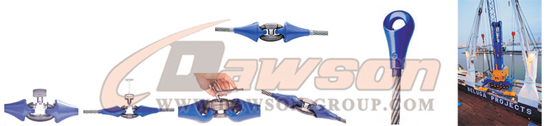 DG-517 Galvanized M-Line Mooring Socket, Mooring Spelter Socket, Wire ...