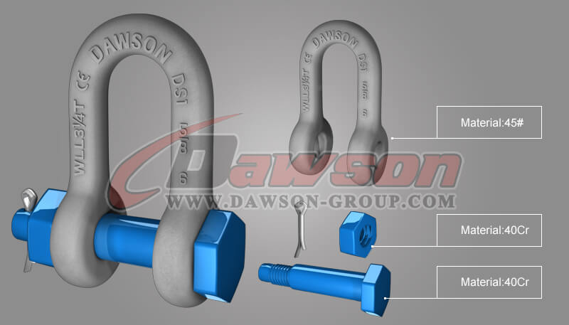 Dawson Brand Hot Dip Galvanized US Type DG2150 Chain Shackle with ...