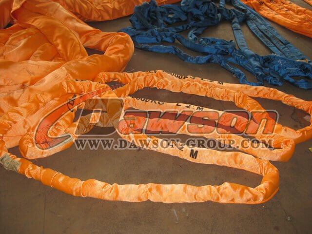 WLL 40T 40000kg Polyester Round Slings, Heavy Duty Round Lifting Slings ...