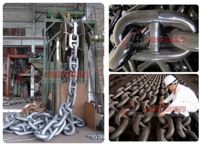 R4 Grade Stud / Studless Mooring Chain for Deep-sea Development ...