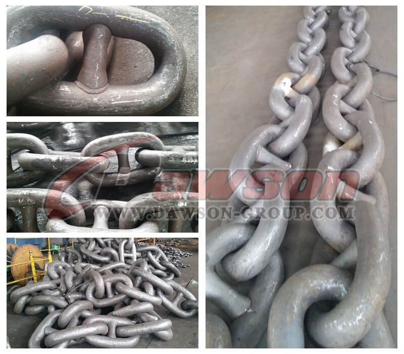 R3 Grade Stud / Studless Offshore Mooring Chain for Offshore Oil Platform, Hot Dip Galvanized or ...