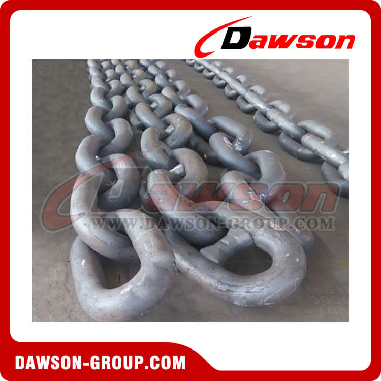 R3s Stud / Studless Mooring Chain for Offshore Oil Drilling Platforms, Hot Dip Galvanized or ...