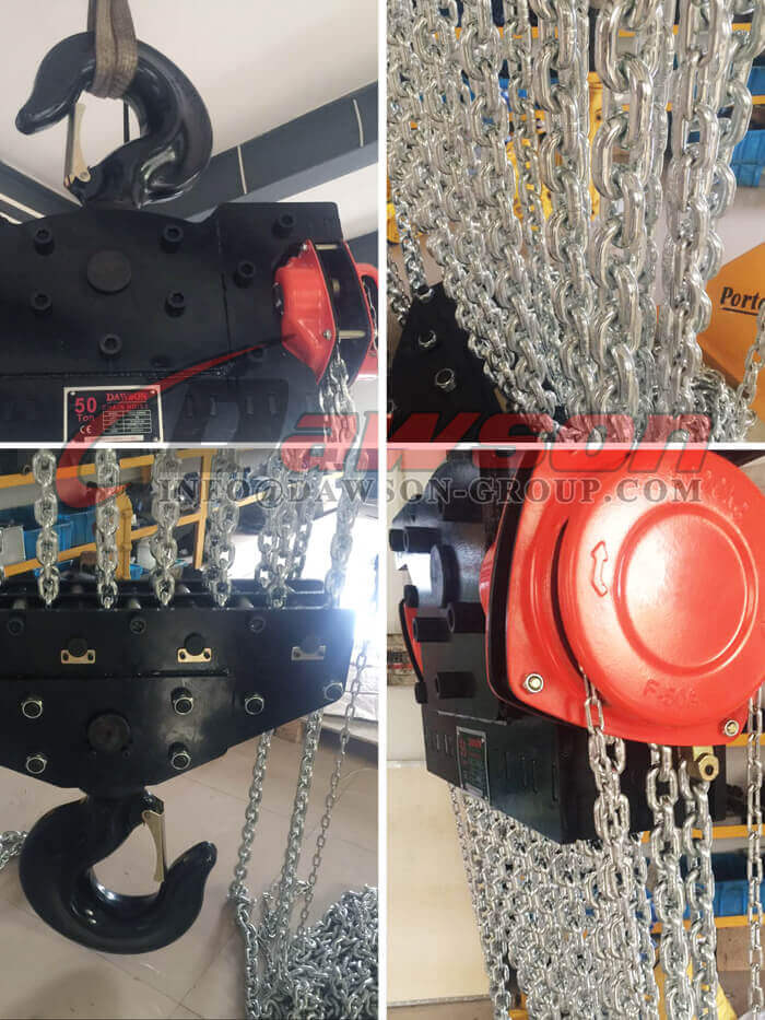 50T New Design Chain Hoist, Chain Block for Wharf, 50000kg Heavy Duty ...
