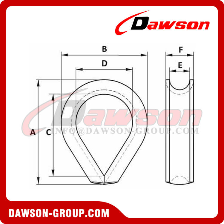 K2 Heavy Duty Stub-End Thimble, Superior Mild Steel Wire Rope Thimbles ...