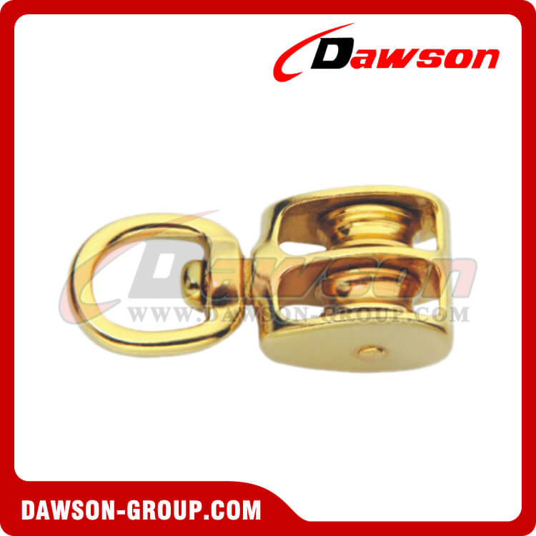 0178B Pulley Double Sheave Swivel Eye, bronze casting pulley, solid ...