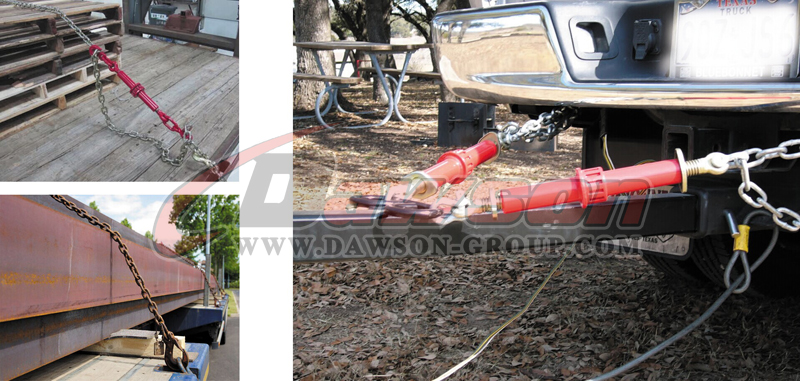 Heavy Duty Ratchet Type Load Binder with Slip Hook & Two Grab Hooks ...