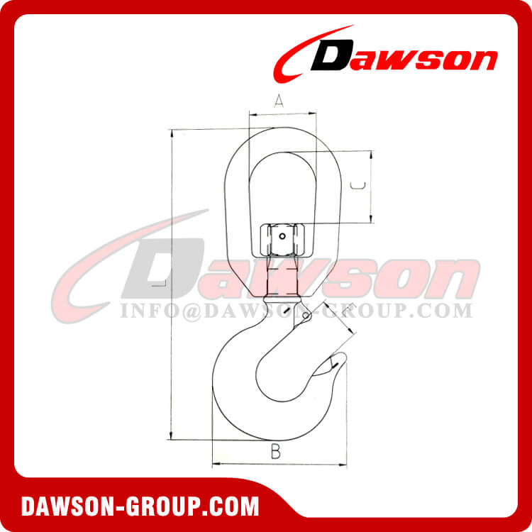 DS508 LD2805 Forged Super Carbon Steel Swivel Hook - Dawson Group Ltd ...