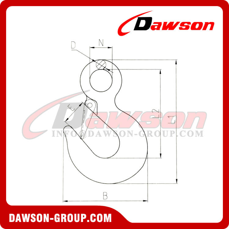 DS050 Galvanized Forged Carbon Steel Tow Hook for Lashing or Pulling ...
