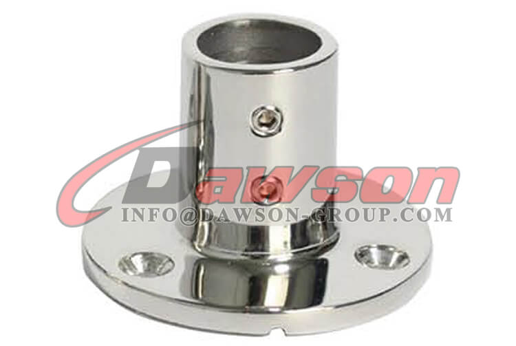 DG-H0207A SS316 Round Base, Stainless Steel 316 90° Stanchion with Base ...