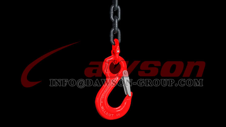 G80 / Grade 80 Eye Sling Hook with Cast Latch for Chain Slings, Forged ...
