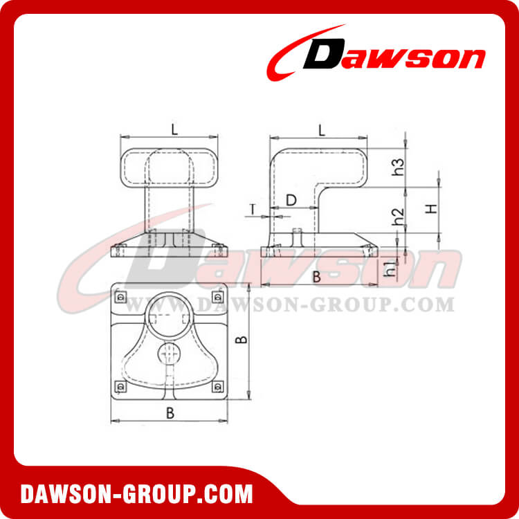 Curved type bollard, marine bollard - Dawson Group Ltd. - China ...