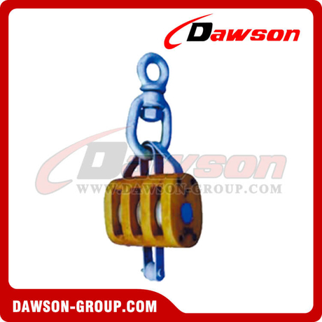 Regular Wood Block Triple Sheave With Swivel Eye, snatch block pulley ...