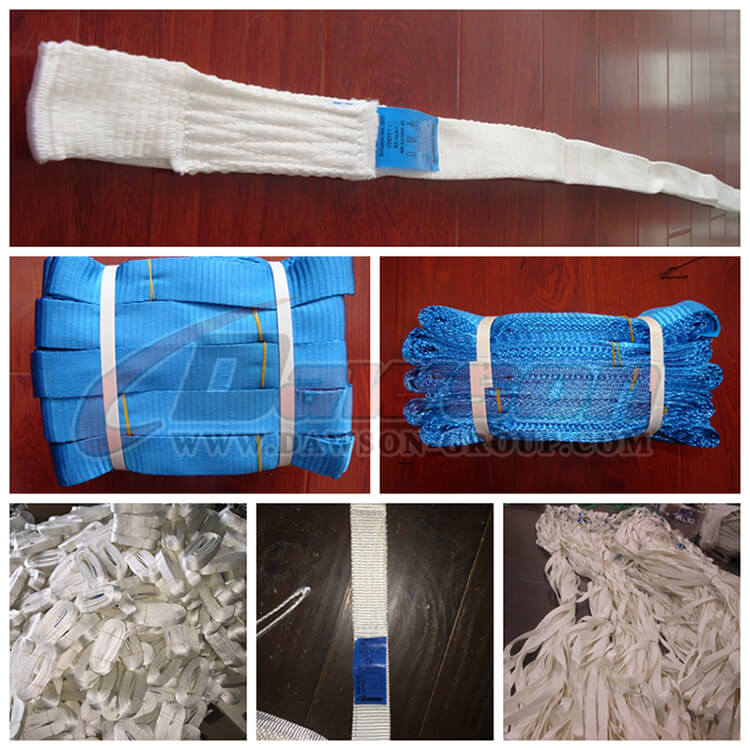 Polyester One Way Slings for Lifting, Crane Lifting Slings, Disposable ...