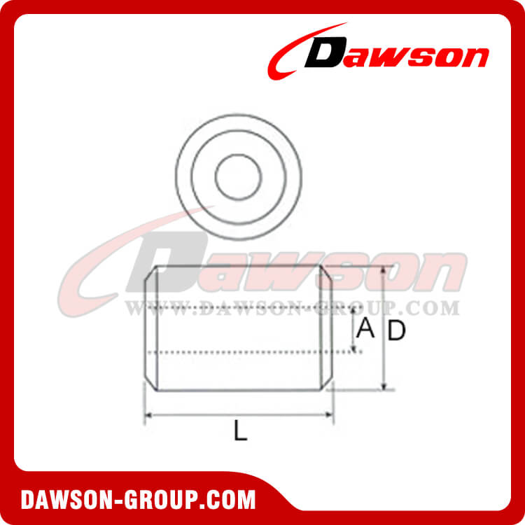 Wire Rope Copper Button Stops, US Type Copper Round Ferrule - Dawson ...