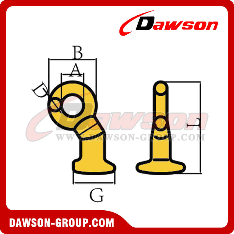 G80 / Grade 80 Forged Alloy Steel Eye Elephant Foot for Lashing Chain ...