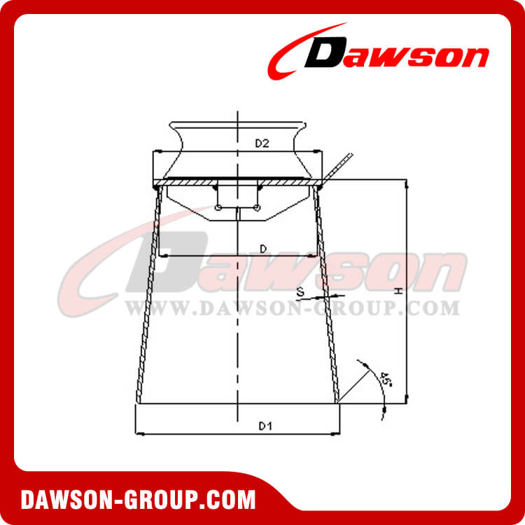 Warping Roller With Socket DIN 81907-B8-1000 Form B Conical, Mooring ...