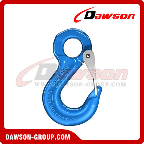 G100 / Grade 100 Forged Eye Sling Hook with Latch for Chain Slings ...