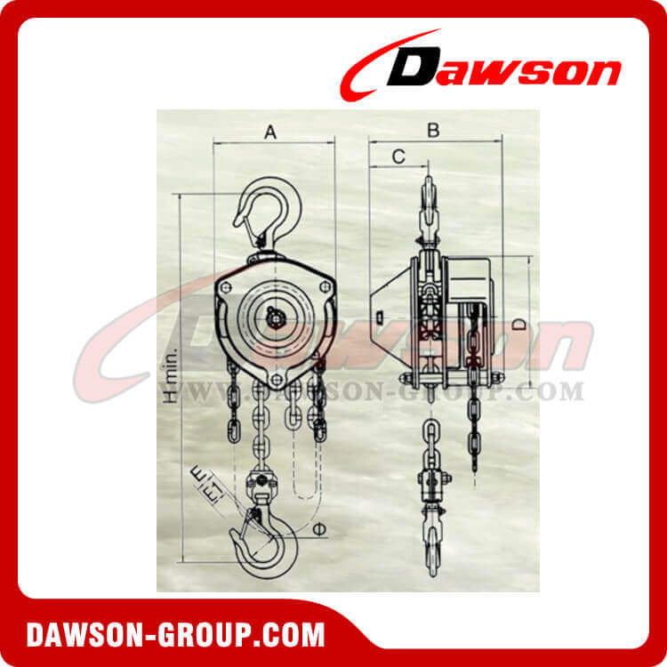 0.25t Chain Block, 250kg Mini Chain Hoist for Lifting, Low Price Manual ...