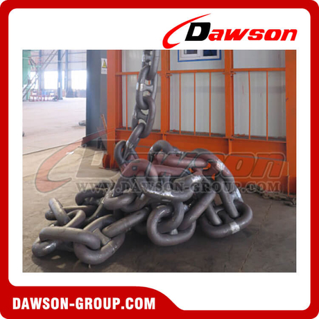 R5 Stud / Studless Offshore Mooring Chain for Oil Platform, Hot Dip ...
