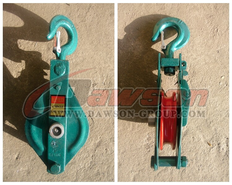Open Type Pulley Block Single Sheave With Hook, snatch block, pulley ...