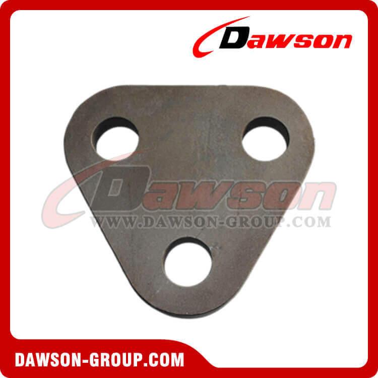 High Tensile Steel Three Hole Triangle Plate, Mooring Plate, forged tri ...