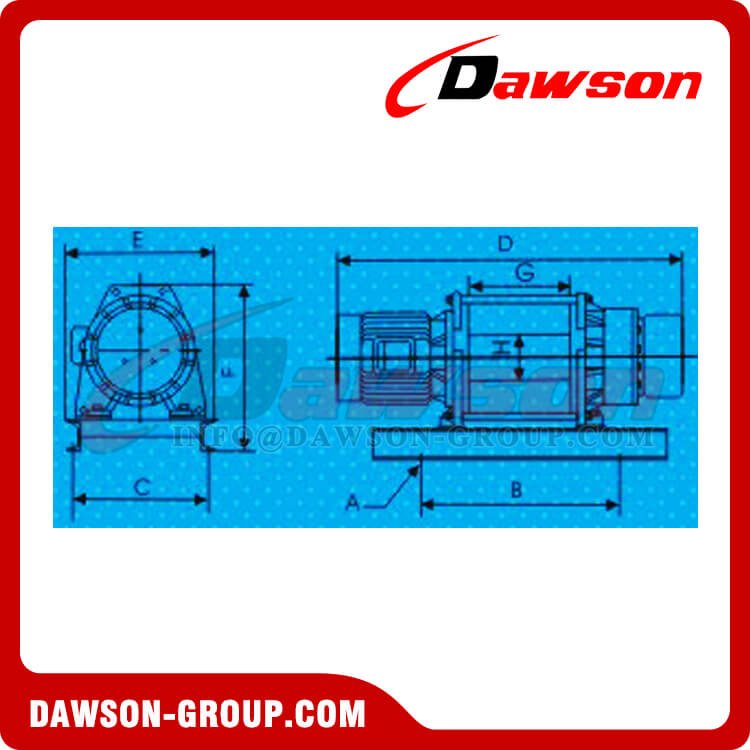 2200kg 3200kg 3500kg AC Electric Windlass, Crane Electric Wire Rope Windlass, Electric Lifting ...